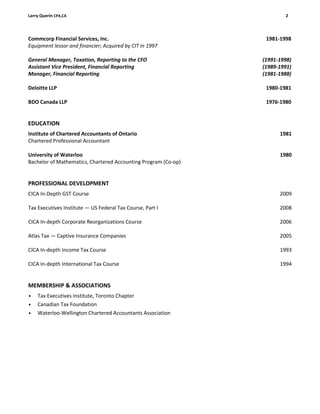 Larry Querin resume 30Jan15 x | PDF