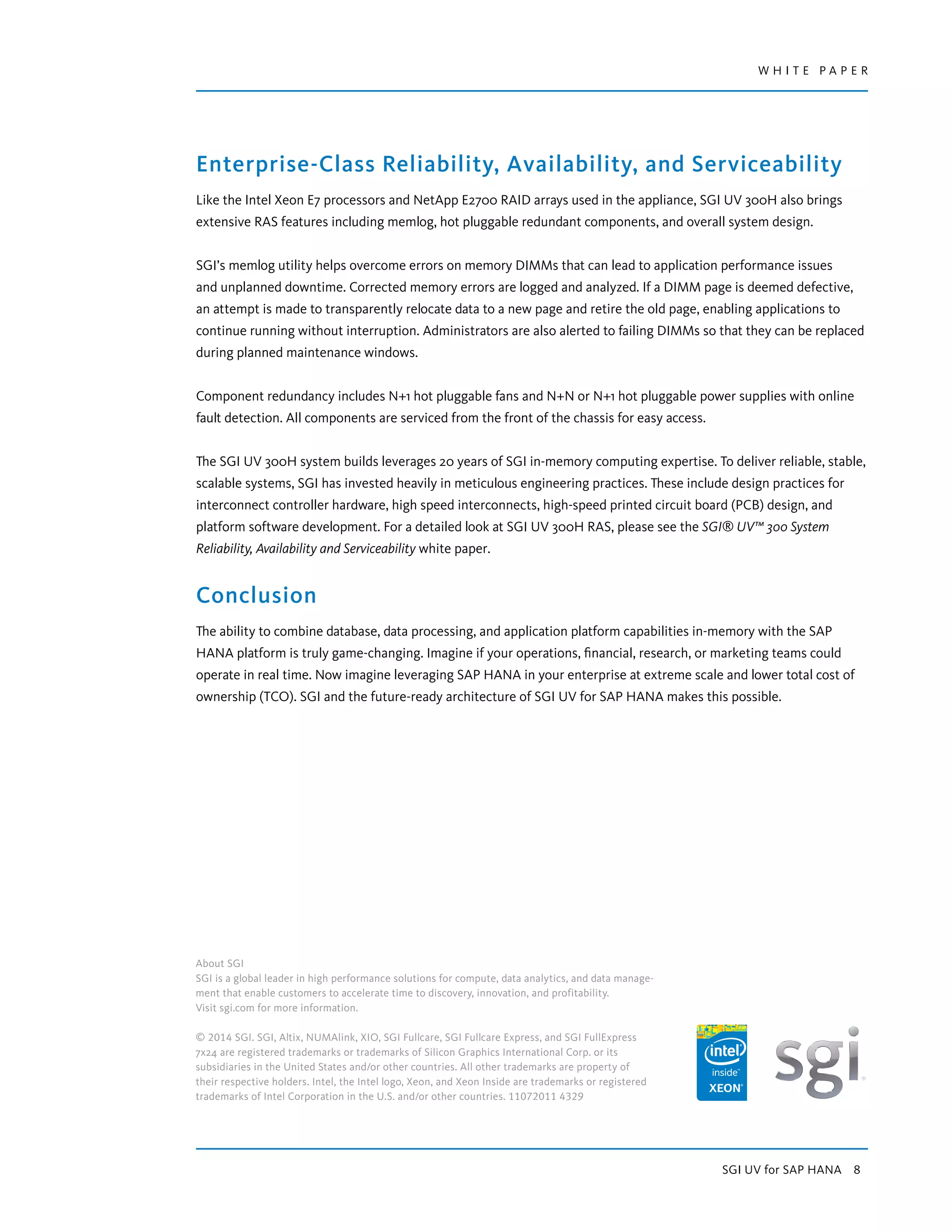 SGI_UV_HANA_White Paper-web | PDF