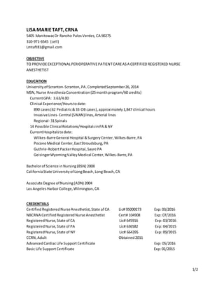 CRNA resume-march 15 | DOCX