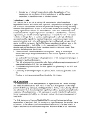 RM Maturity Level Development 2002 | PDF