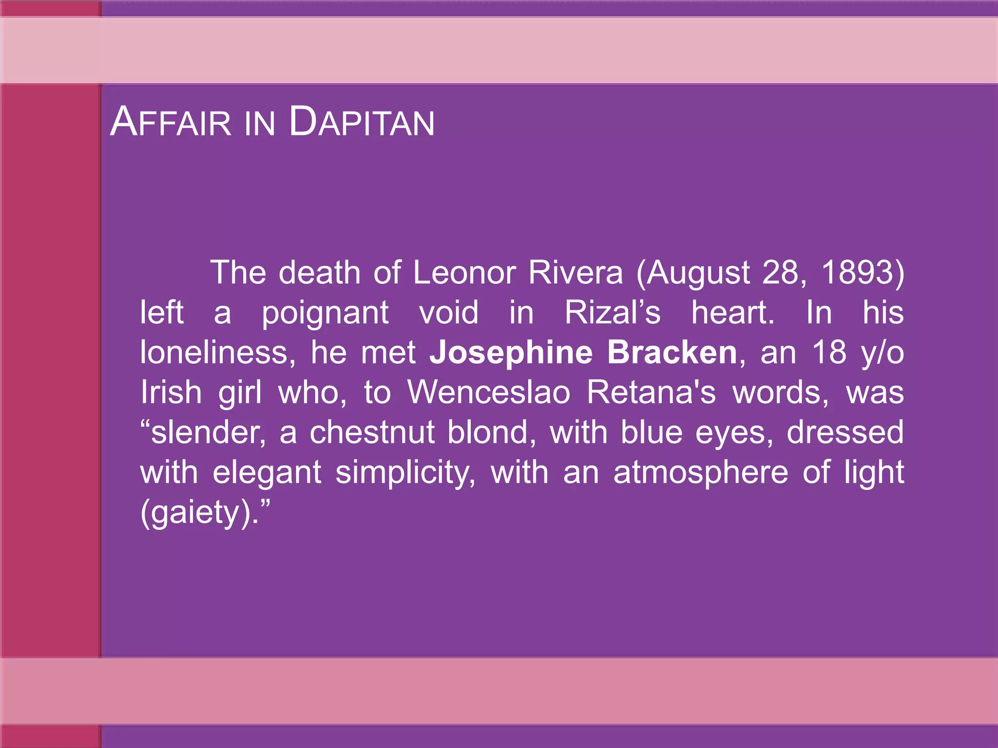 Rizal's Exile in Dapitan and Correspondence with Fr. Pablo Pastells. | PPTX