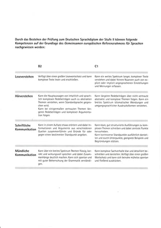 German C1 certificat | PDF