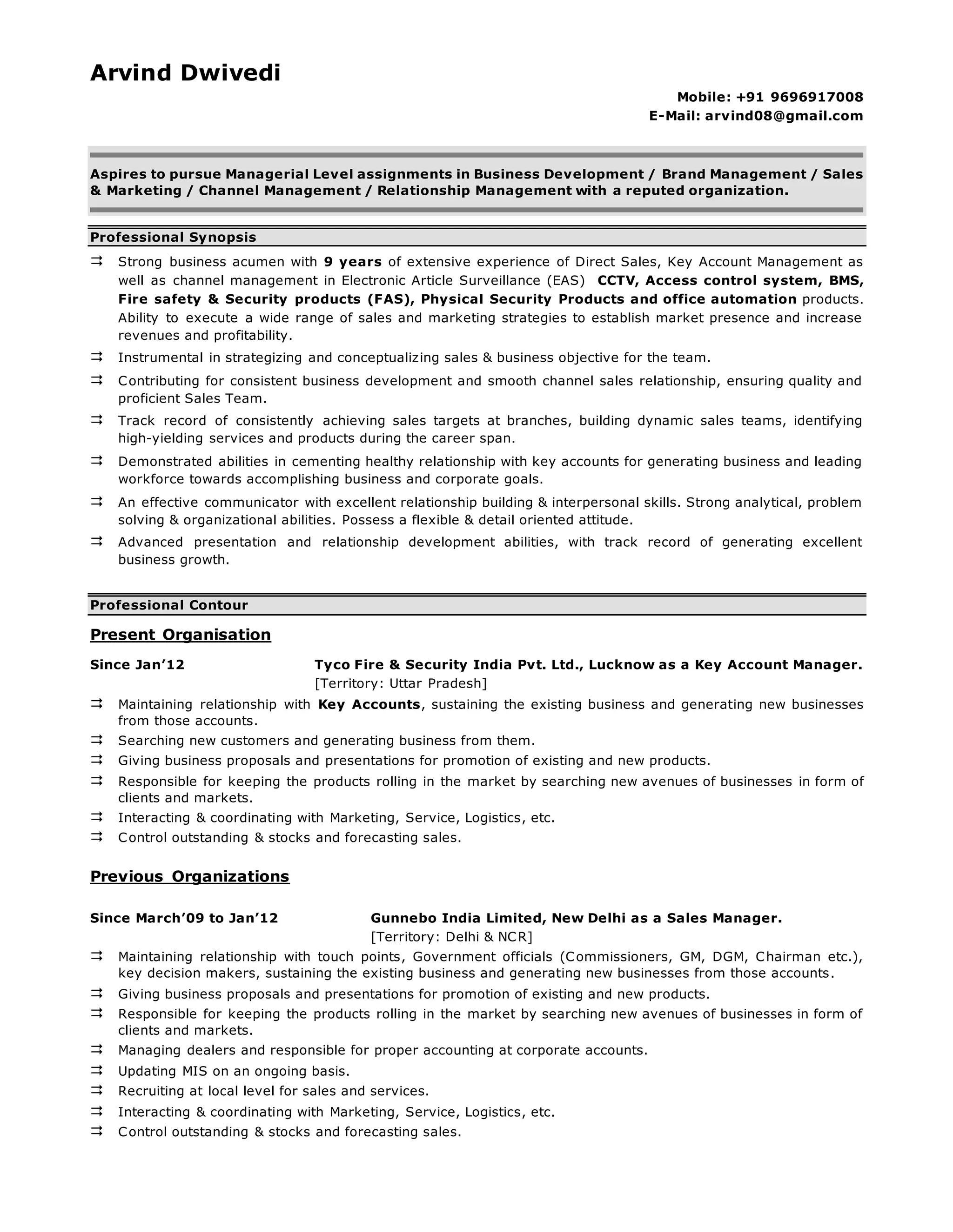 Arvind Dwivedi_CV | PDF