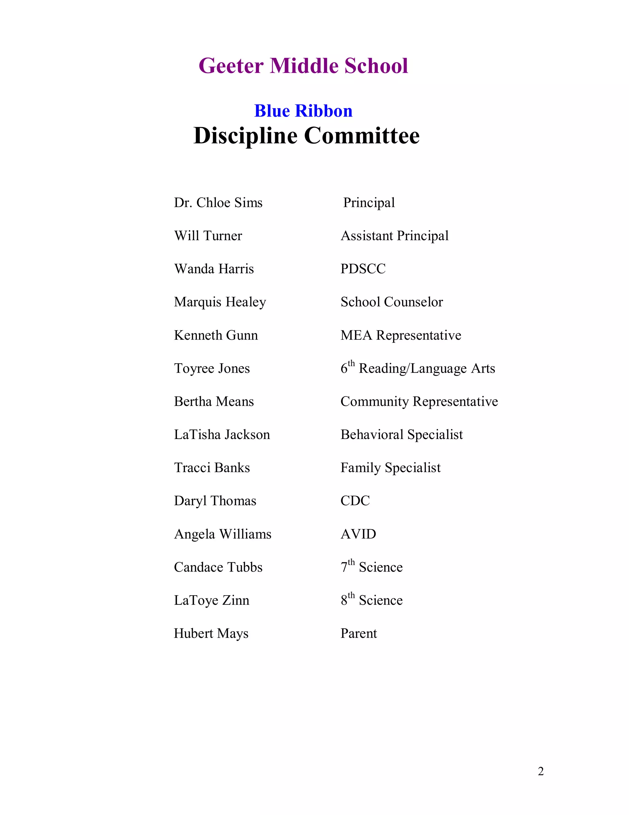 disciplineplan | PDF