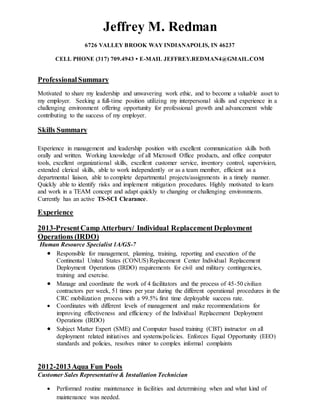JEFFREY_REDMAN_RESUME | DOCX | Business | Business and Finance