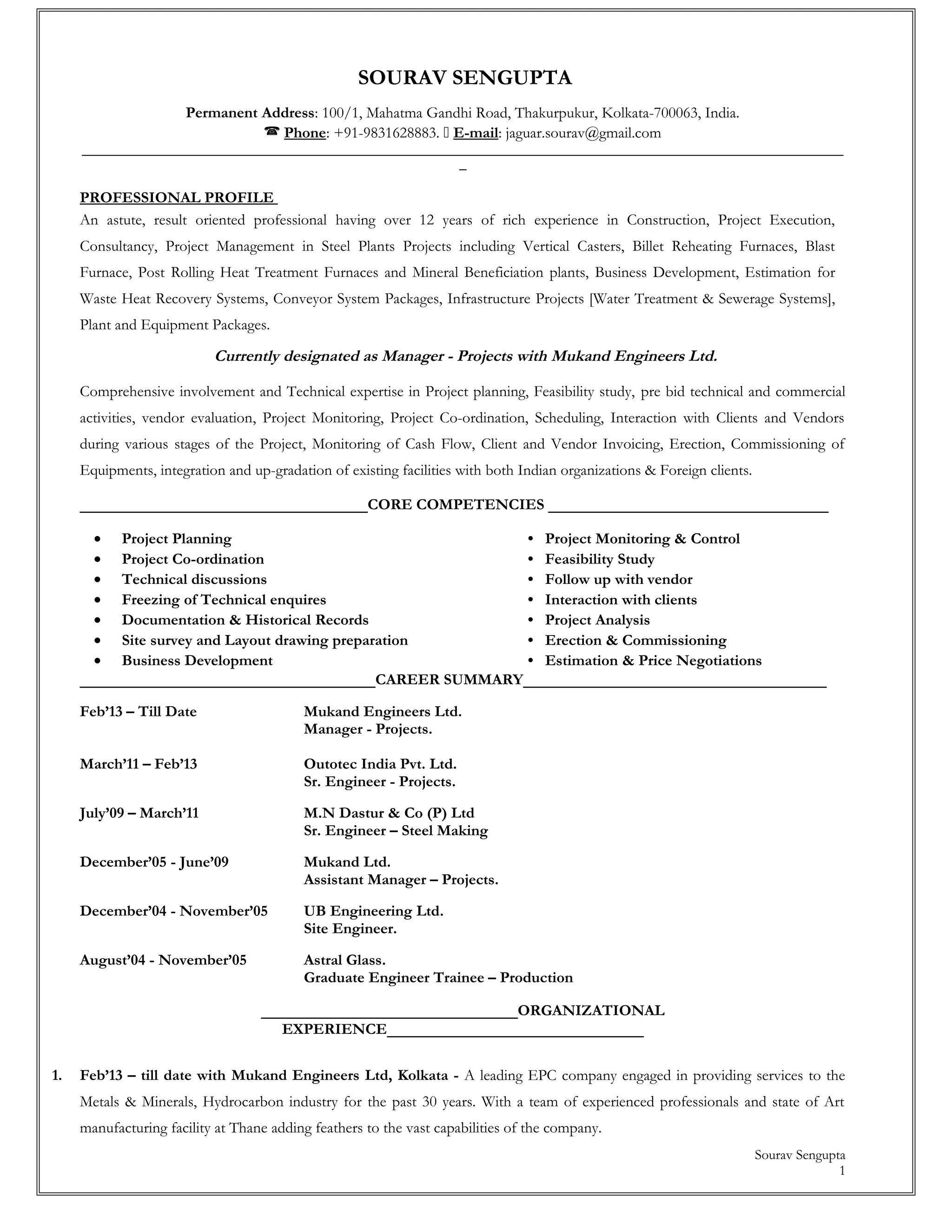 Resume_-_Sourav_Sengupta | PDF