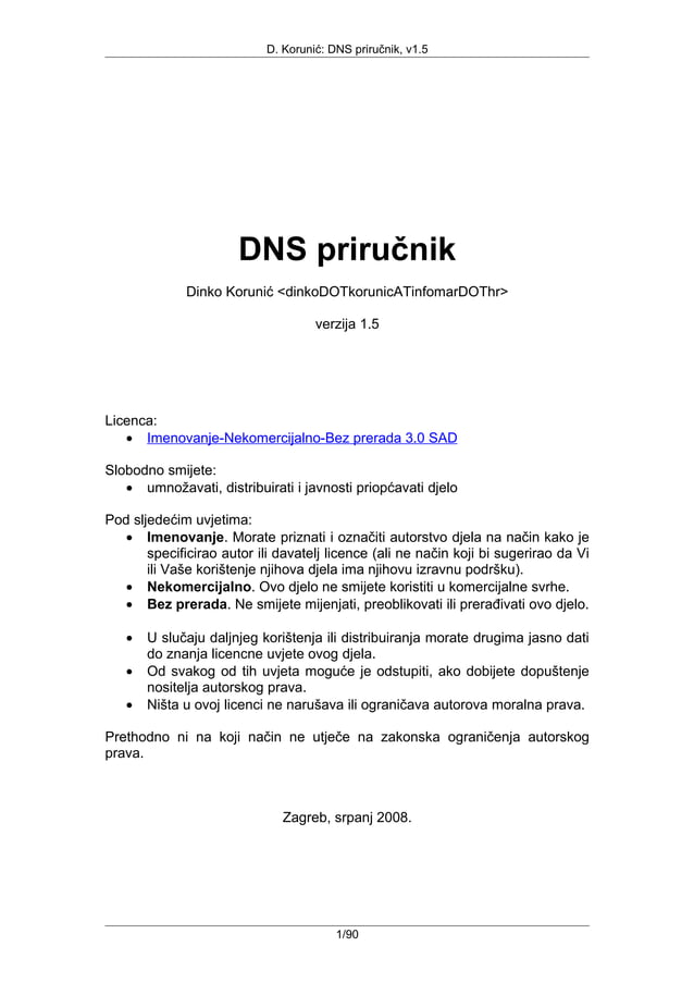 DNS-prirucnik | PDF