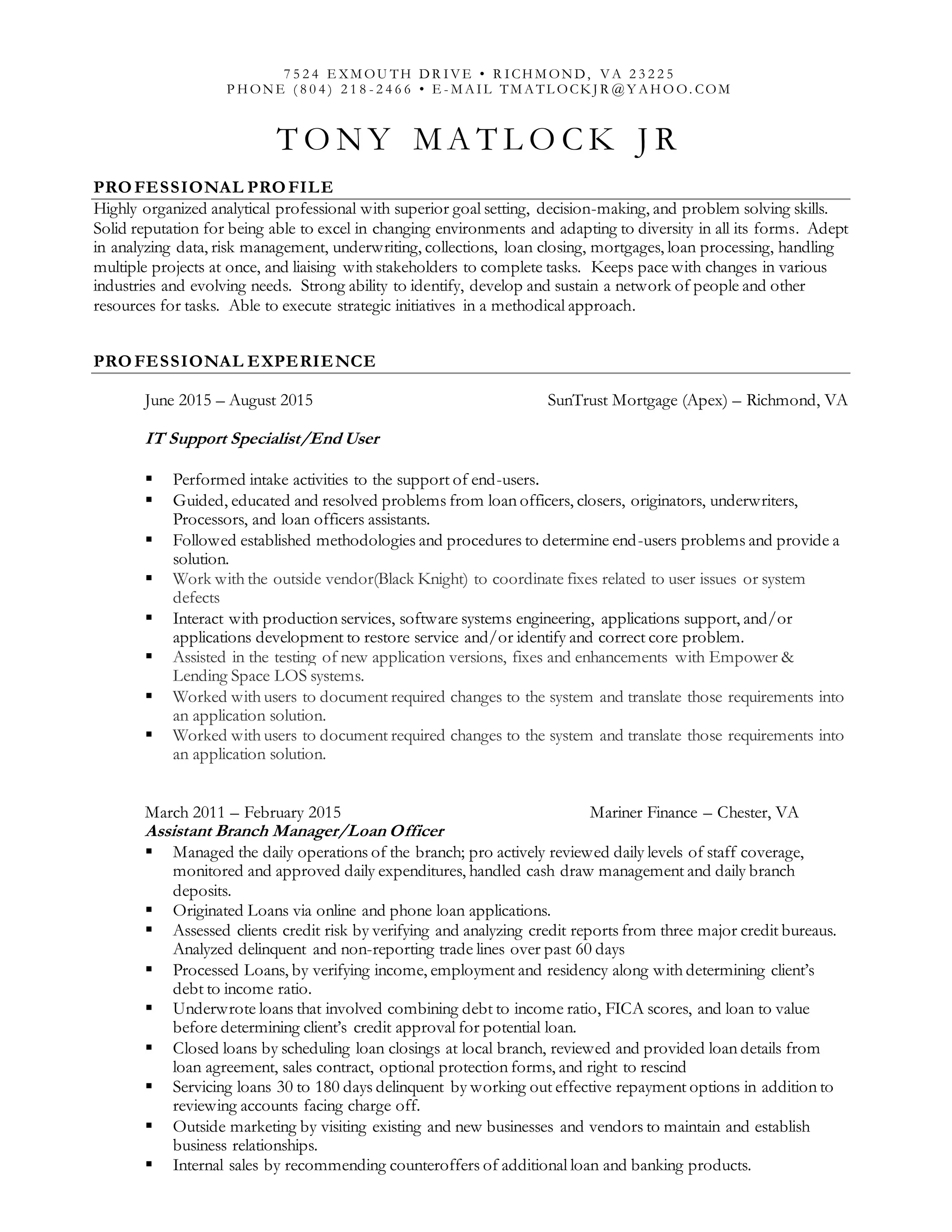 Matlock Jr.- Resume | DOCX