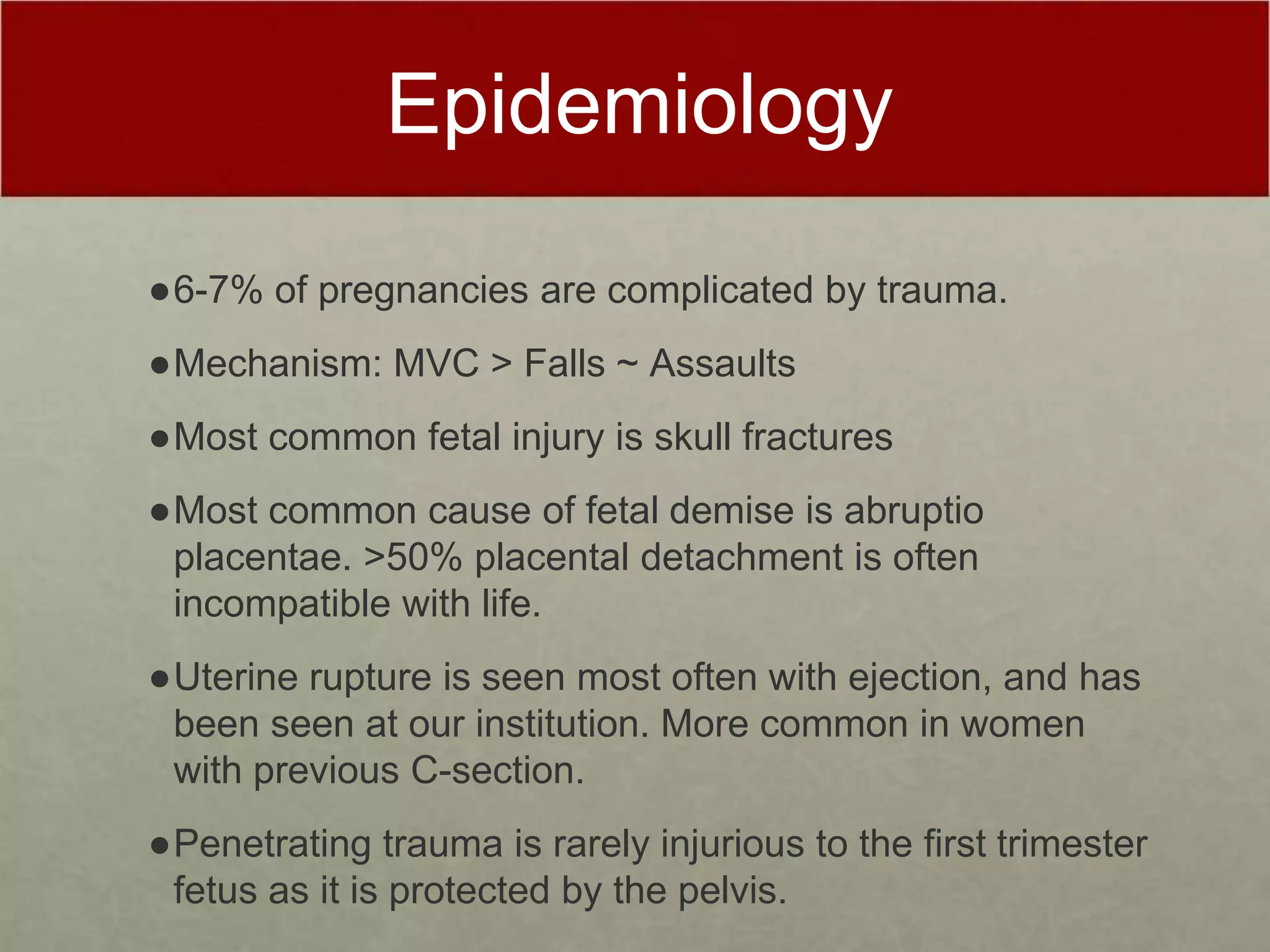 Trauma and Pregnancy | PPTX