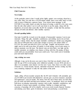 Mini Case Study The Bakers Part I & II | PDF