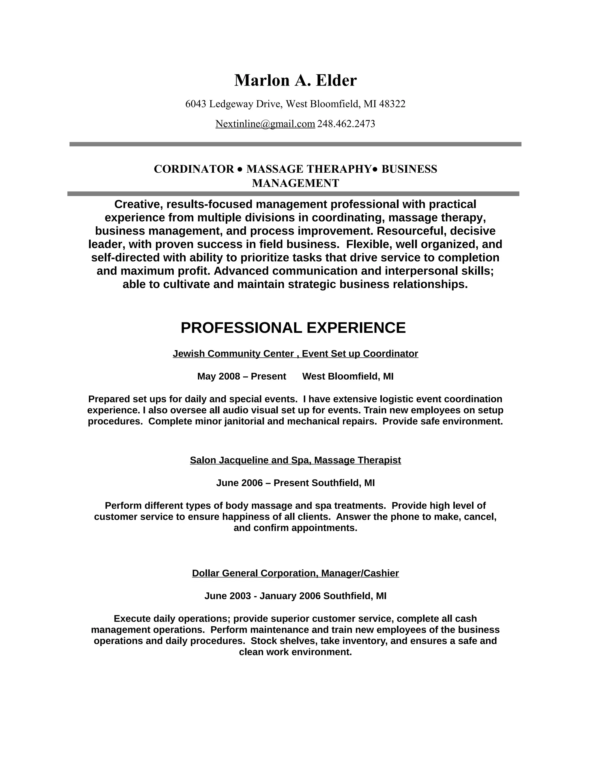 Marlon's New Resume 2016 | PDF | Free Download