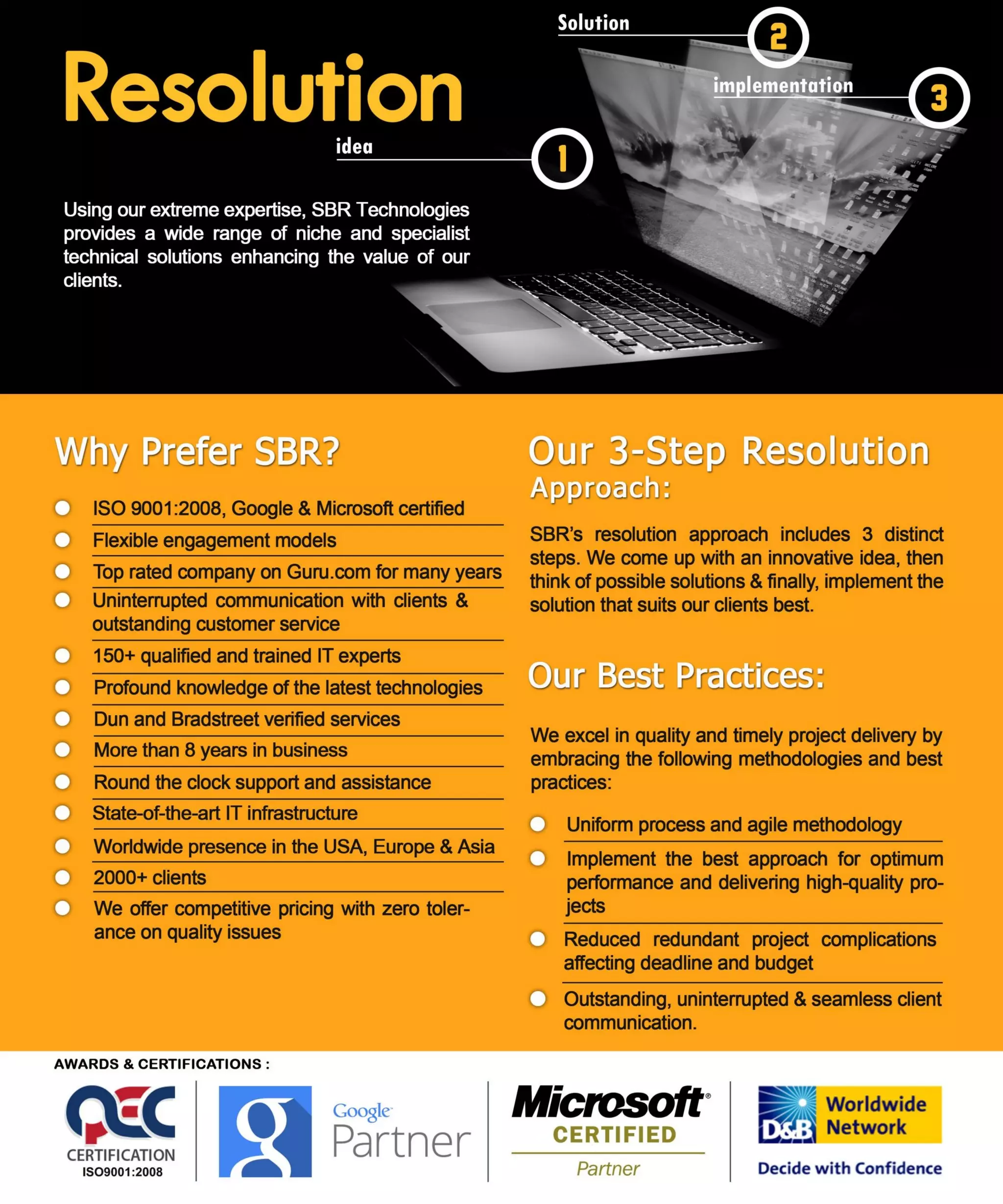 SBR Technologies Corporate Profile (Application Development) | PDF