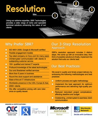 SBR Technologies Corporate Profile (Application Development) | PDF