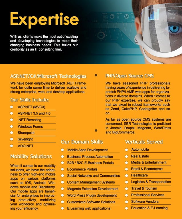 SBR Technologies Corporate Profile (Application Development) | PDF