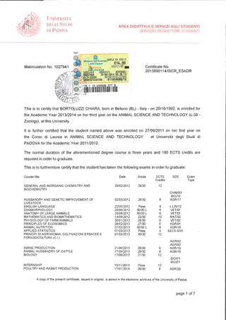 Transcript of records-BSc | PDF