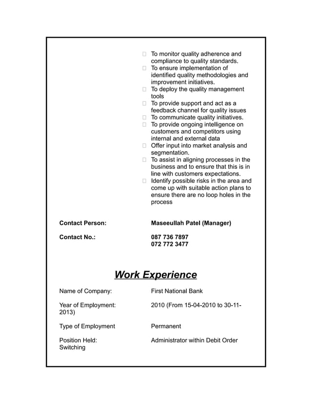 Curriculum Vitae of Brandon Daniel Naidoo | PDF