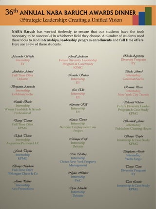 NABA AWARDS DINNER BOOKLET | PDF