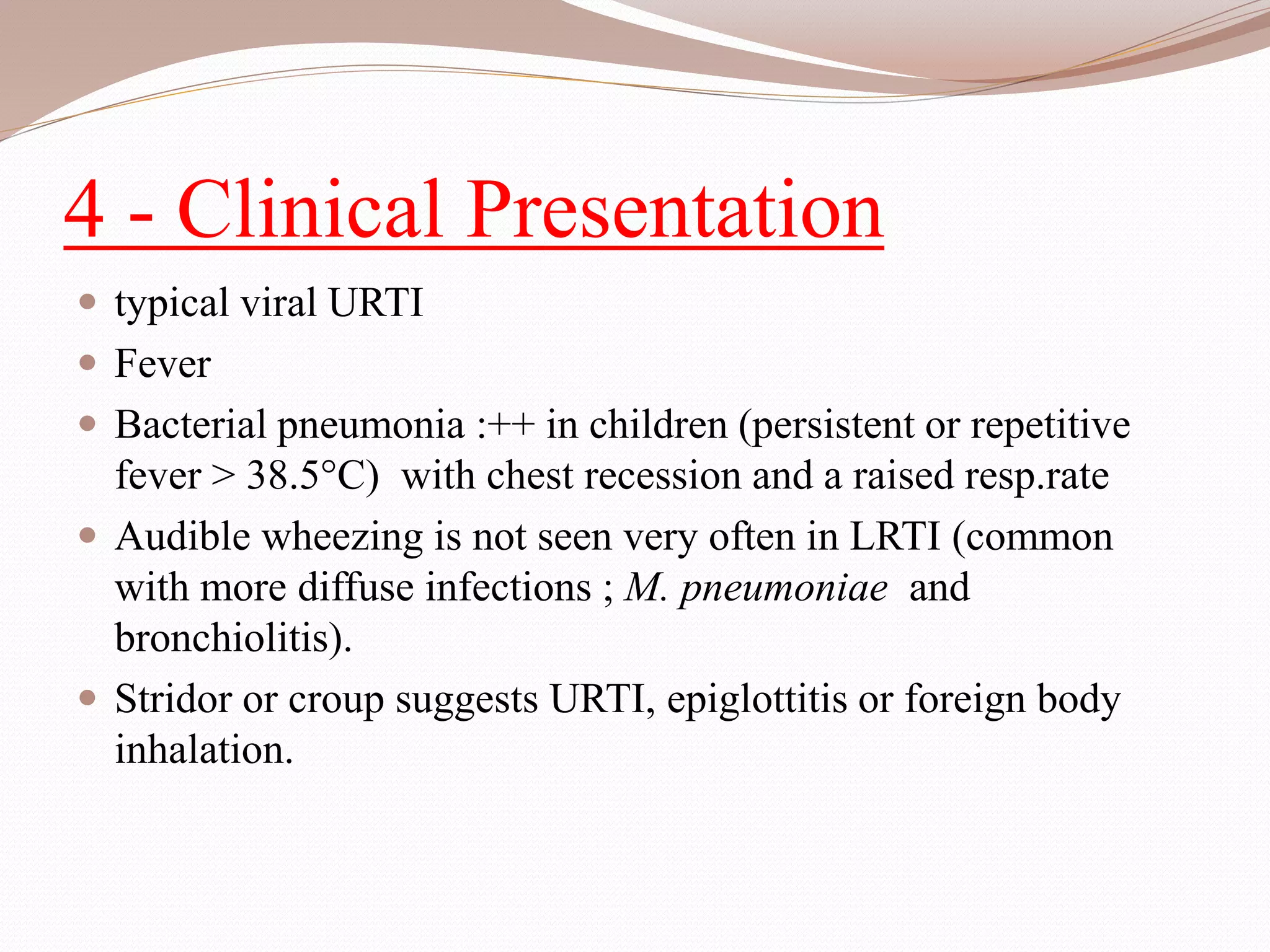Lower respiratory tract infection (LRTI) in | PPTX