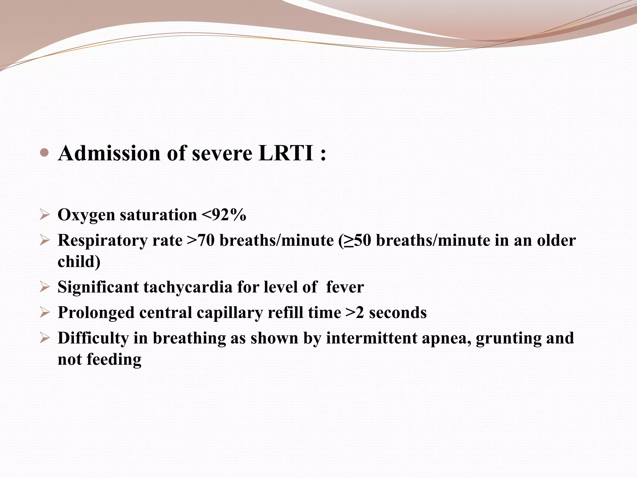 Lower respiratory tract infection (LRTI) in | PPTX