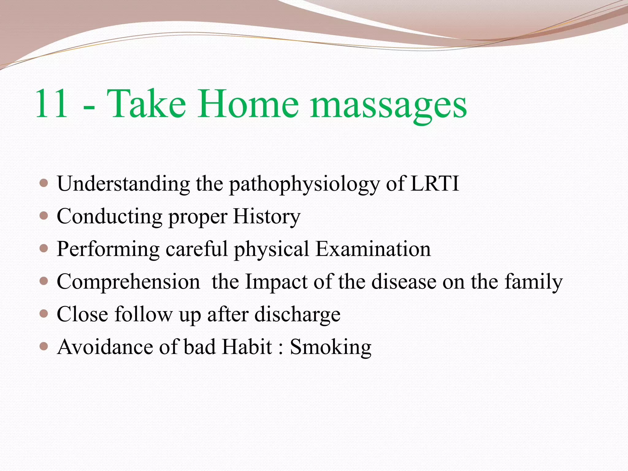 Lower respiratory tract infection (LRTI) in | PPTX