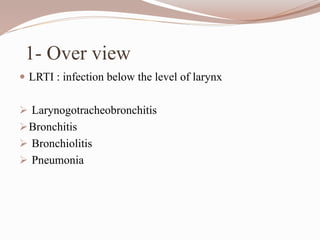 Lower respiratory tract infection (LRTI) in | PPTX