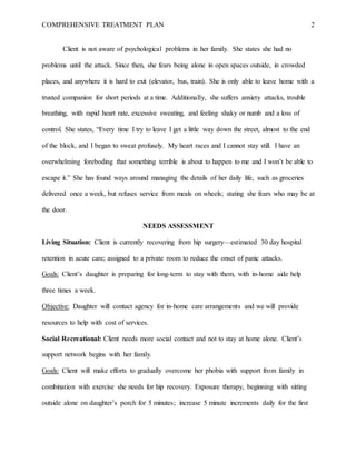 Comprehensive Treatment Plan | DOCX