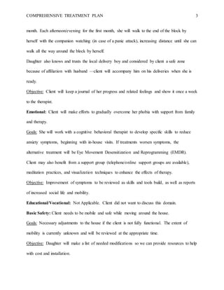 Comprehensive Treatment Plan | DOCX