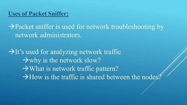 PACKET Sniffer IMPLEMENTATION | PPTX