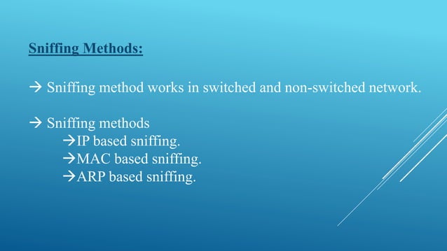 PACKET Sniffer IMPLEMENTATION | PPTX