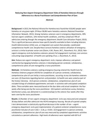 Pilot Abstract | DOCX | Health Insurance | Insurance