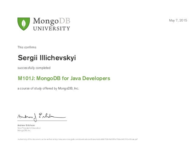 M101J MongoDB for Java Developers