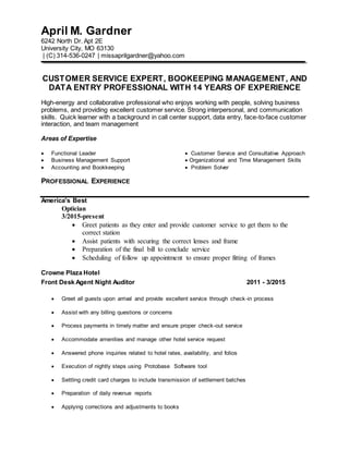 April - Professional Resume 2015 | PDF