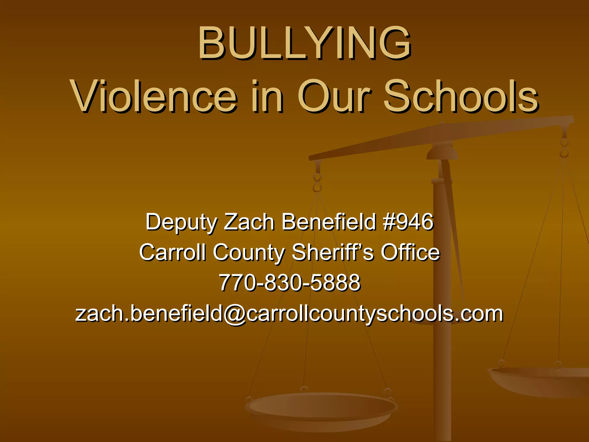 BULLYING.PPT | Crime & Harmful Acts to Individuals, Society & Human ...