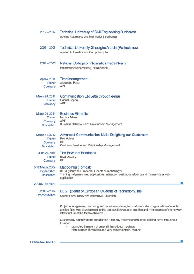 CV EU EN George Cristian Serban | PDF