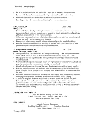 Reginald's resume #5 | DOC