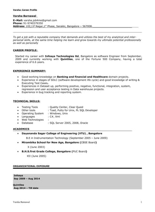 Resume | DOC | Databases | Computer Software and Applications