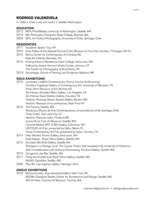 Rodrigo Valenzuela CV | PDF