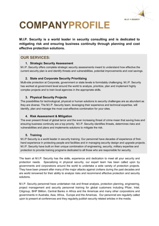 Company profile Nov 2015 with the team | PDF