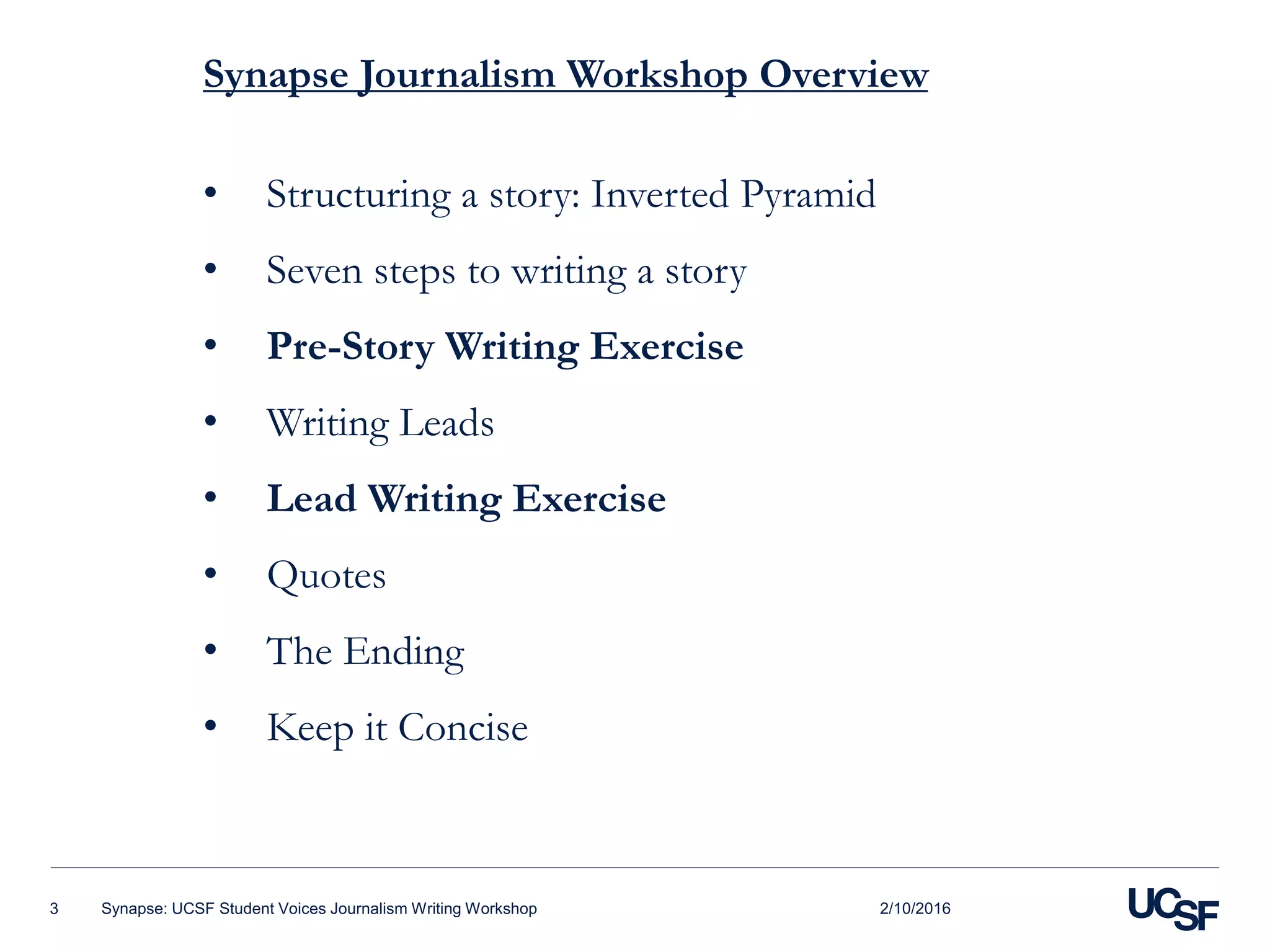 Journalism Writing Workshop | PPTX