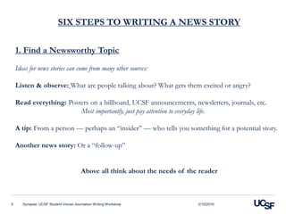 Journalism Writing Workshop | PPTX