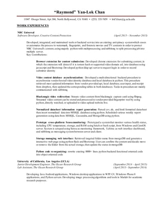 RaymondResume2015v5 | PDF