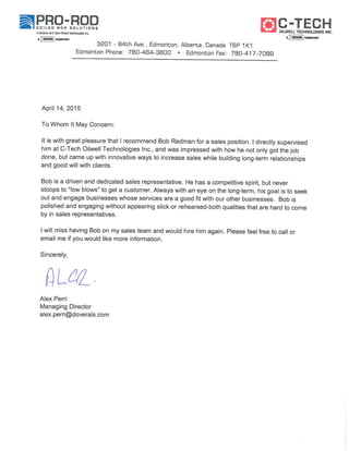 Alex Perri Reference Letter | PDF