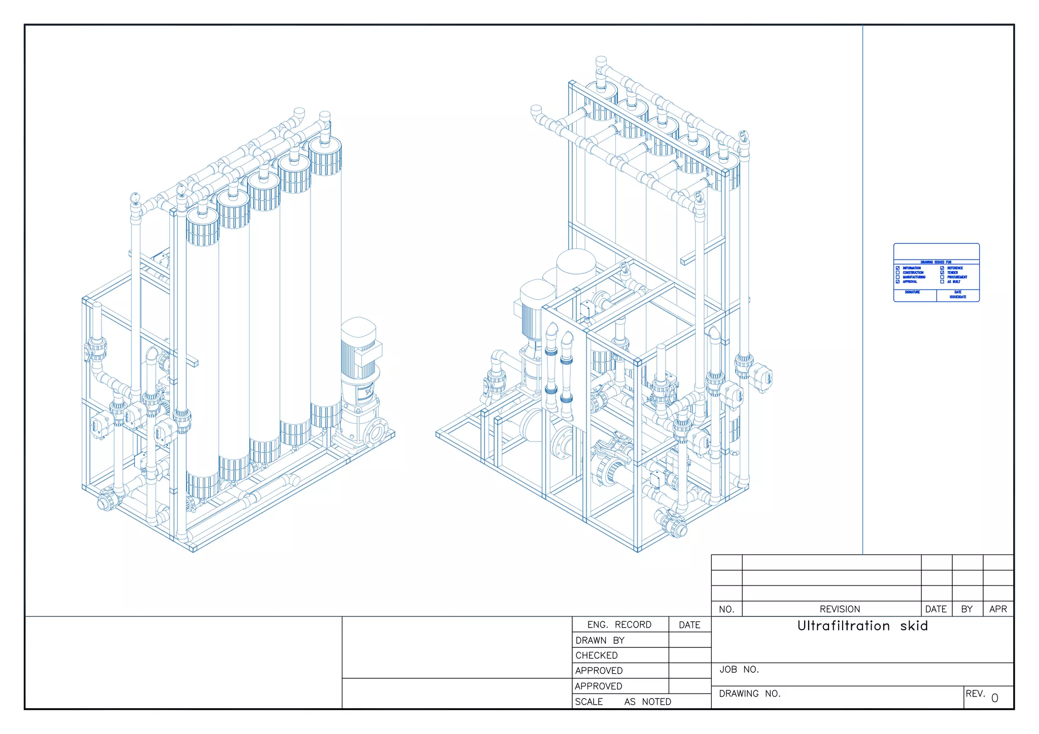 Ultrafiltration skid GA drawing | PDF