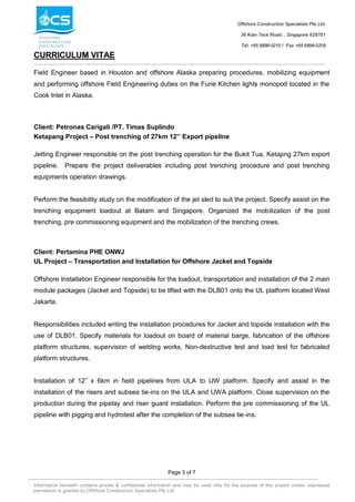 OCS CV Field Engr_Aaron Lian Kian Hoe_April 15 | PDF
