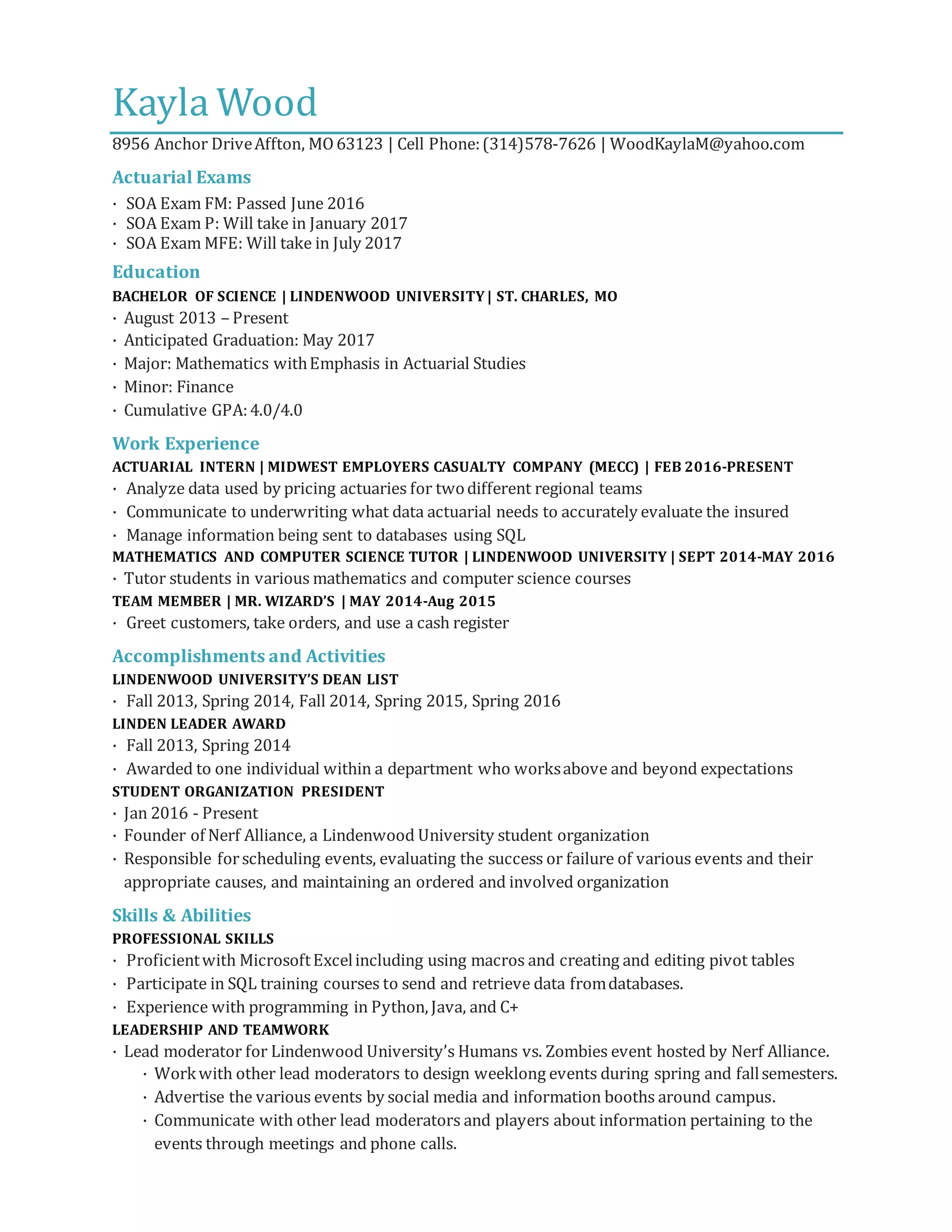 Kayla Wood Resume | DOCX