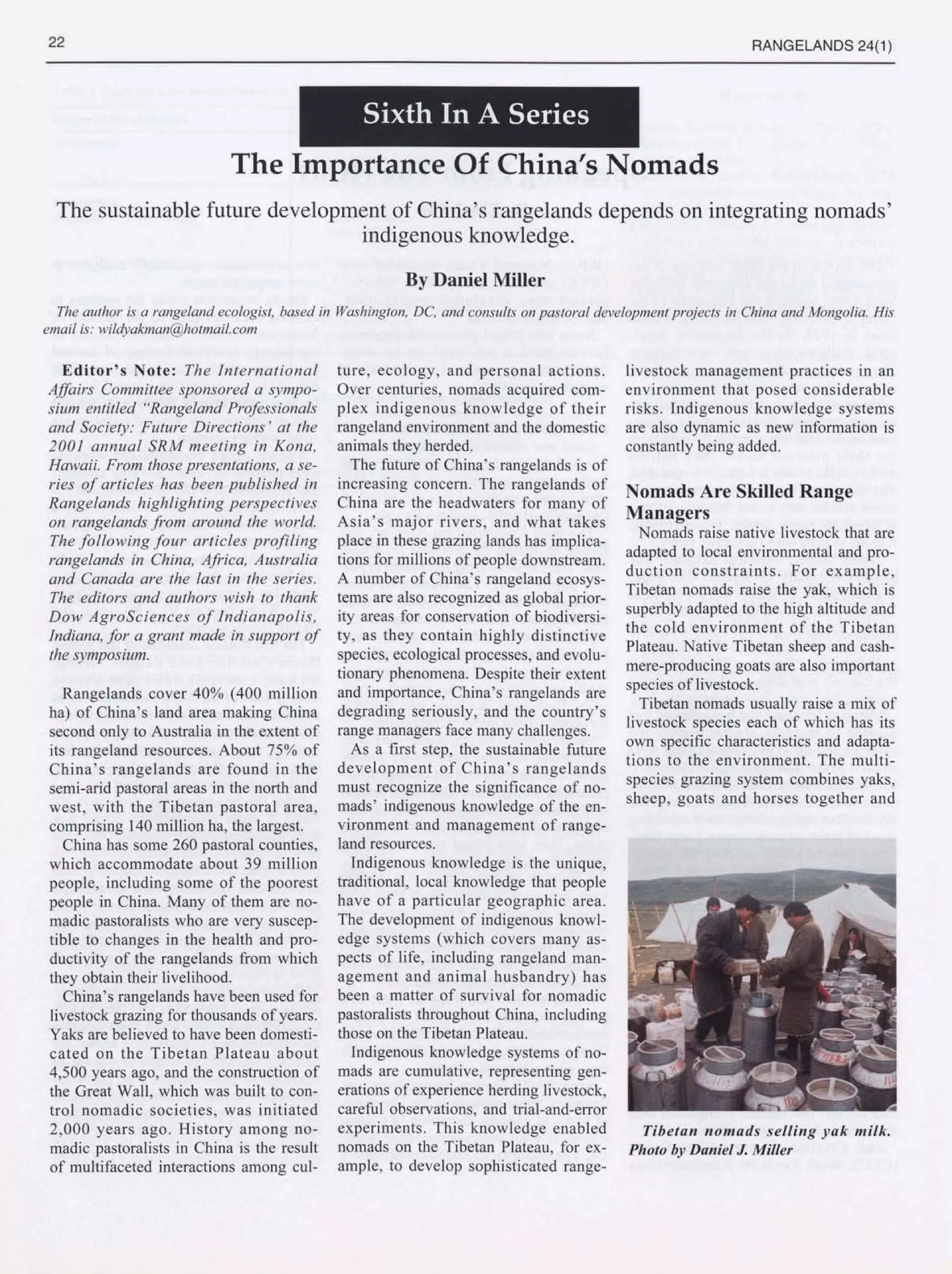 importance of China's nomads | PDF | Geography | Science