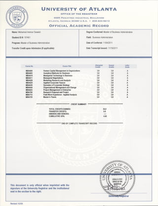 M Ammar Darwish_MBA Certificate | PDF