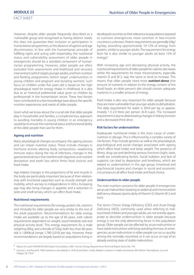 HTP-module-23-fact-sheet | PDF | Senior Health | Healthy Living