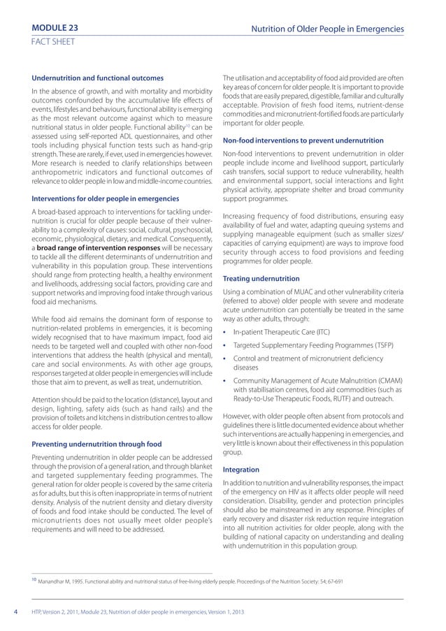 HTP-module-23-fact-sheet | PDF | Senior Health | Healthy Living