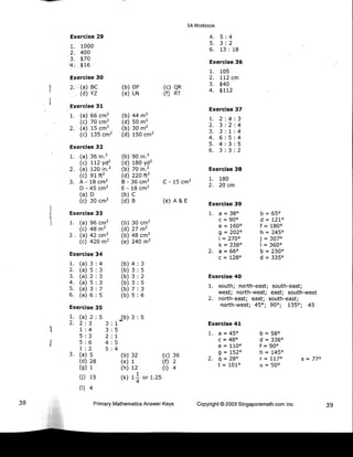 Singapore Math - 5A - Answer Keys | PDF